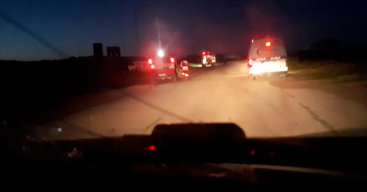 Video shows emergency vehicle convoy in Gaza being fired upon