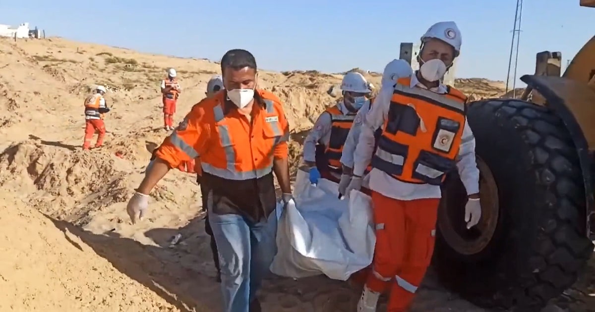 Bodies of Gaza humanitarian workers recovered from mass grave