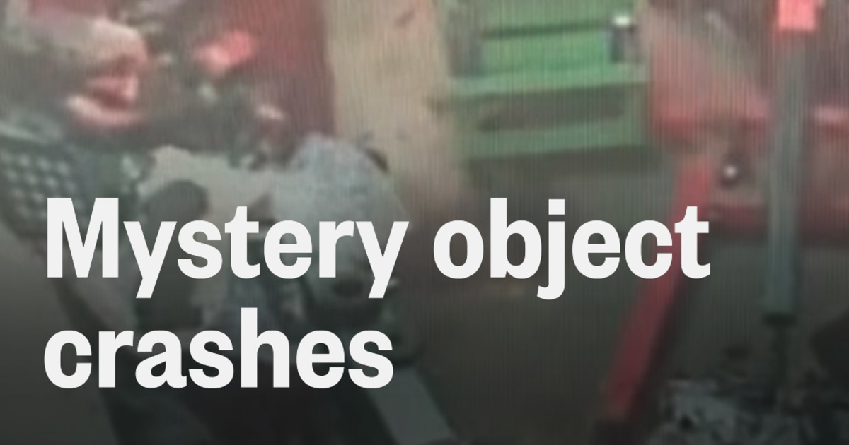 Mystery object crashes into New Jersey auto shop