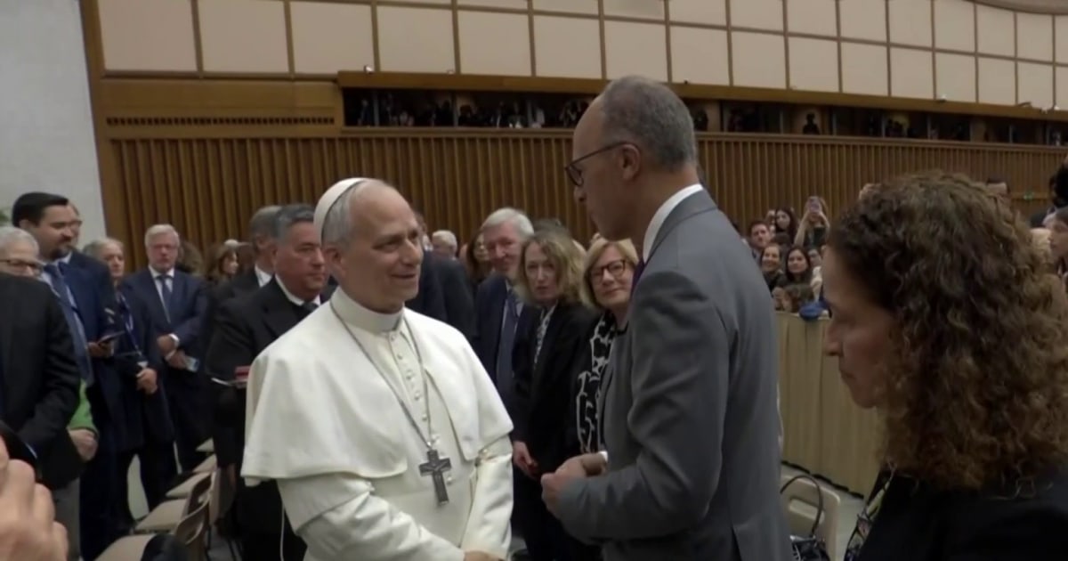 Lester Holt speaks with Pope Leo