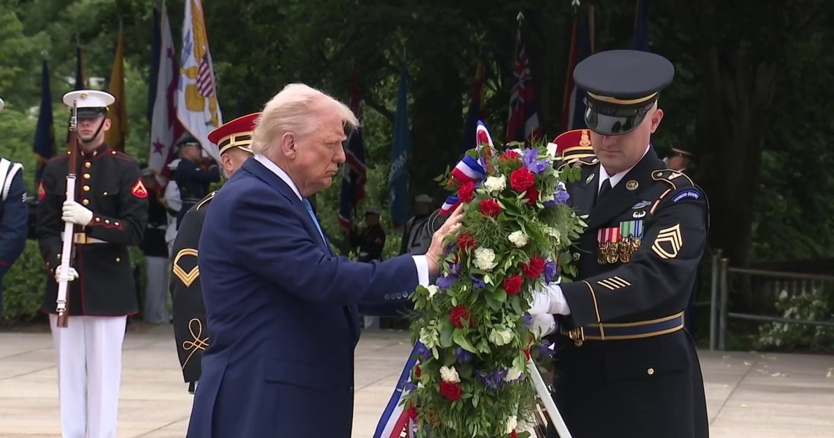 President Trump lays wreath at Tomb of the Unknown Soldier