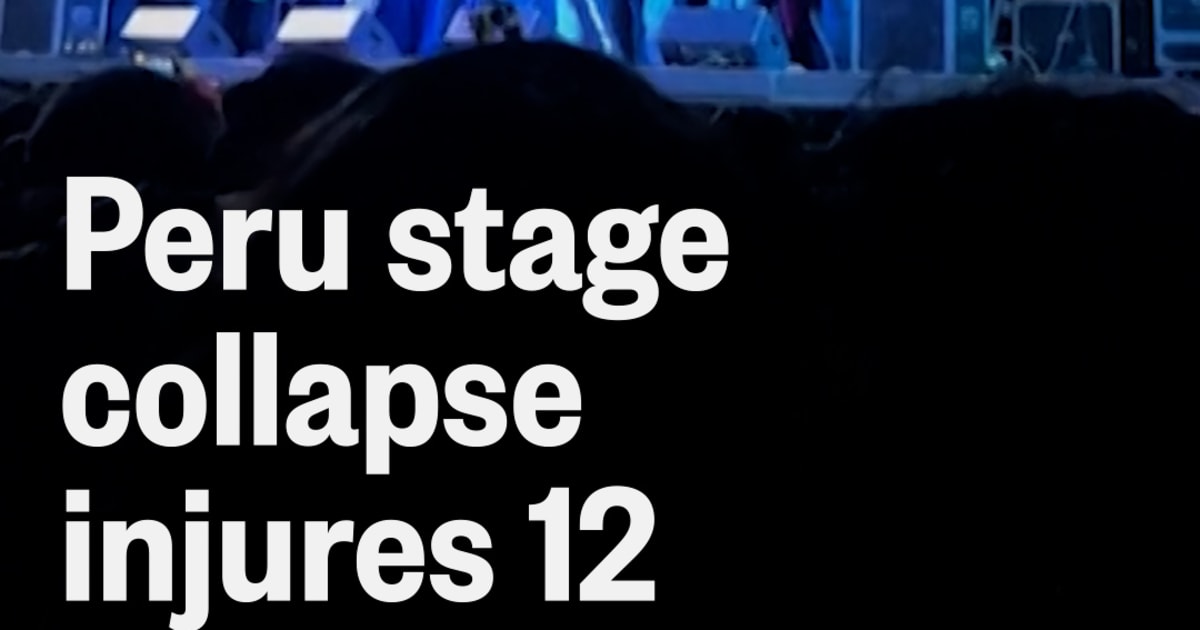 Stage collapse at Peru school celebration injures 12