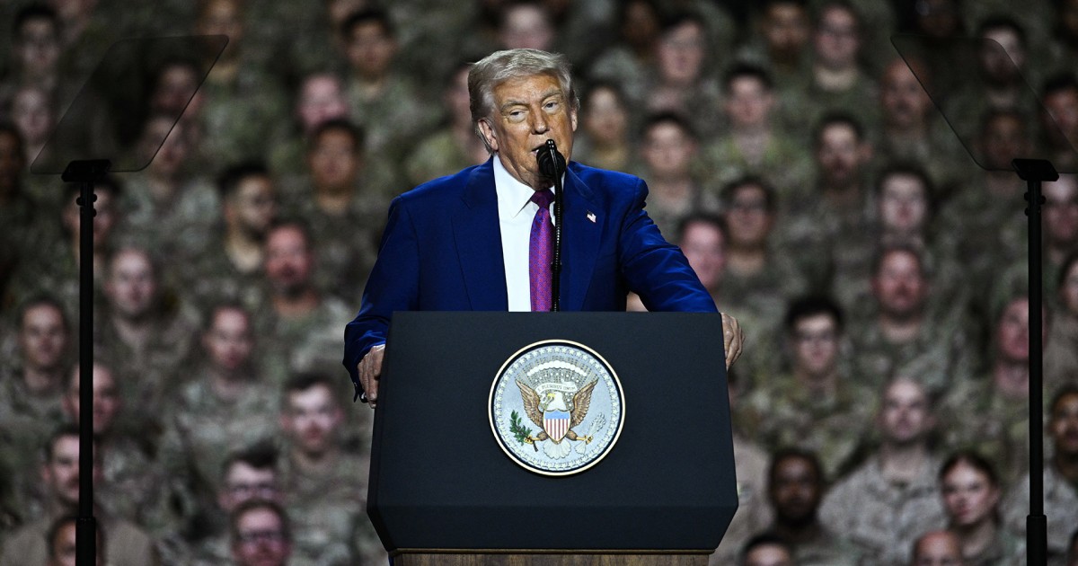 Trump addresses U.S. troops stationed in Qatar