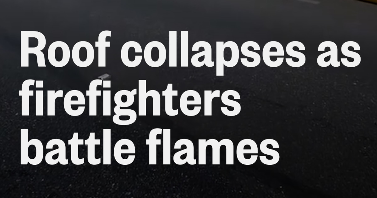 Roof collapses as firefighters battle fire in Arizona