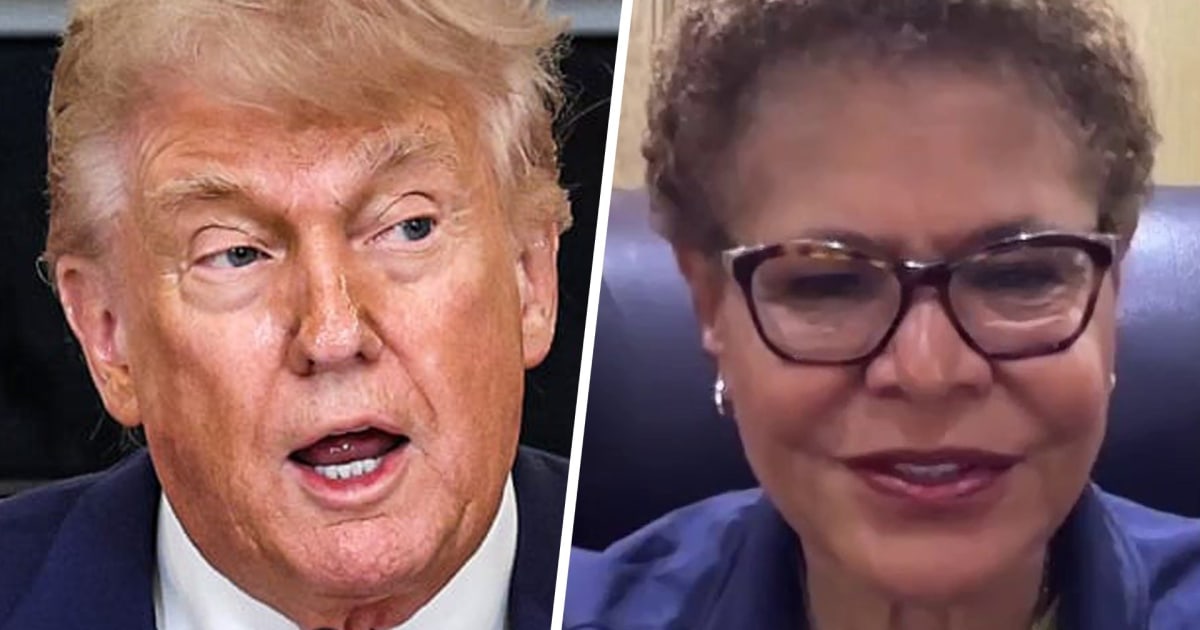 Los Angeles Mayor Karen Bass reacts to Trump's deployment of Marines ...