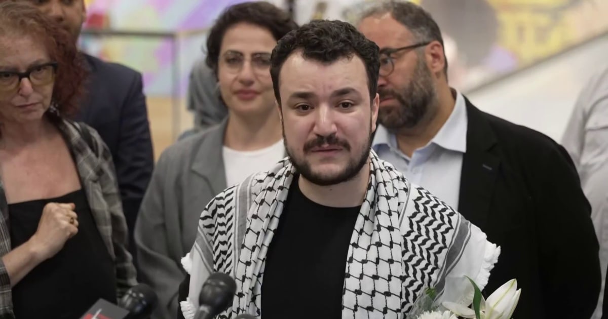 Mahmoud Khalil vows to keep speaking out against the war in Gaza