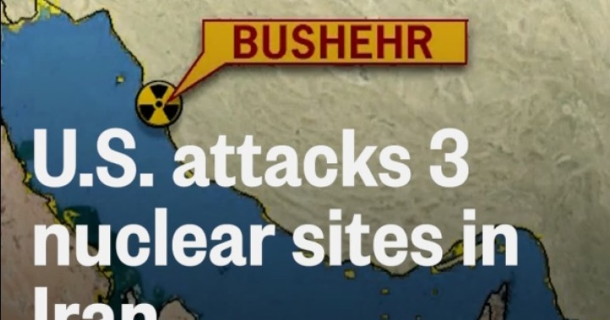 Trump says bombs dropped on 3 nuclear sites in Iran