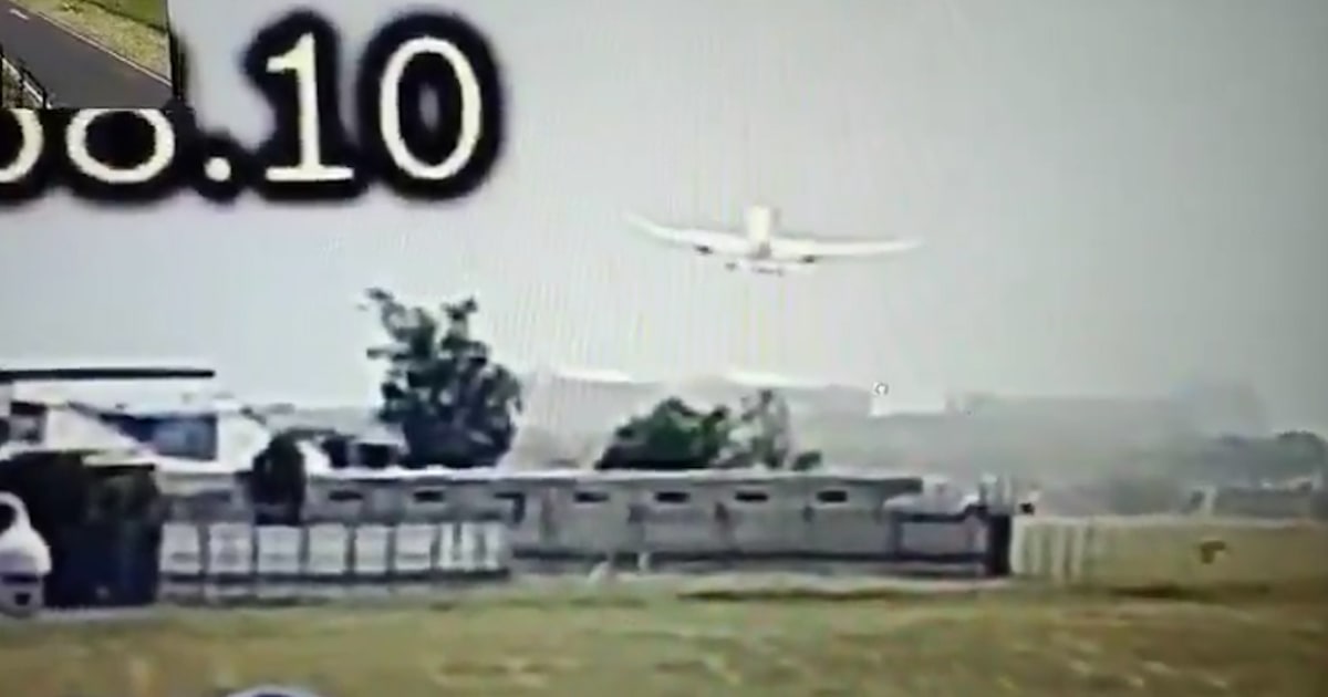 Surveillance video captures moment of Air India plane crash