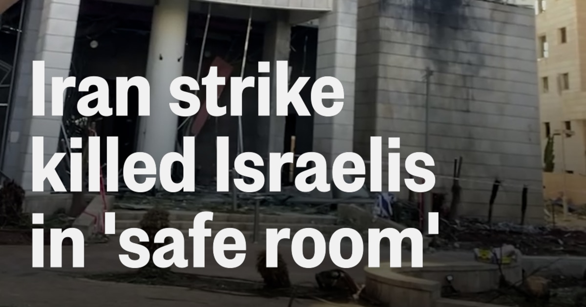 Israelis killed in Iranian missile strike were in their safe room