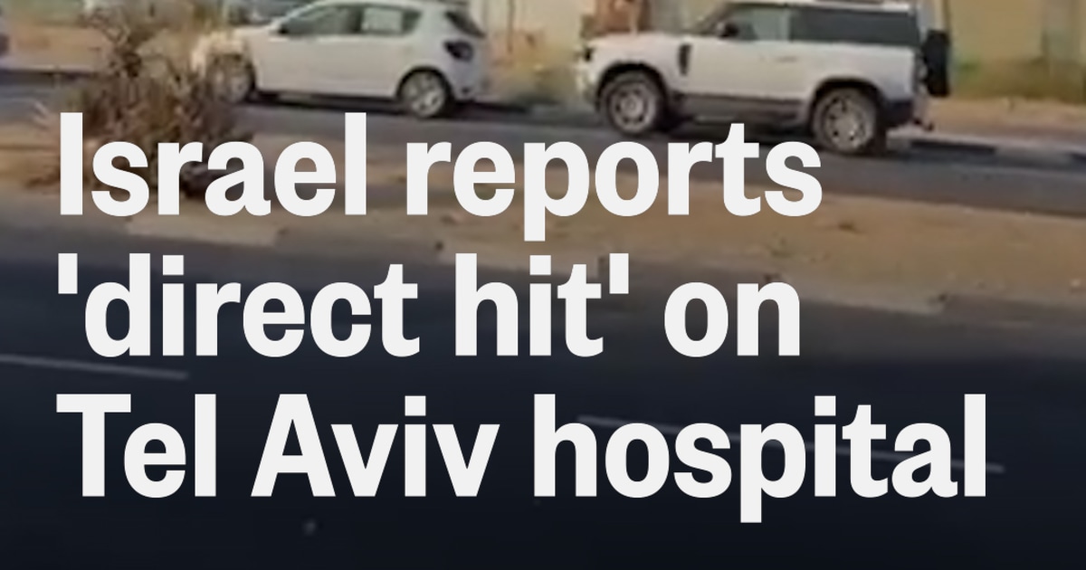 Israel reports direct hit on hospital by Iranian missile