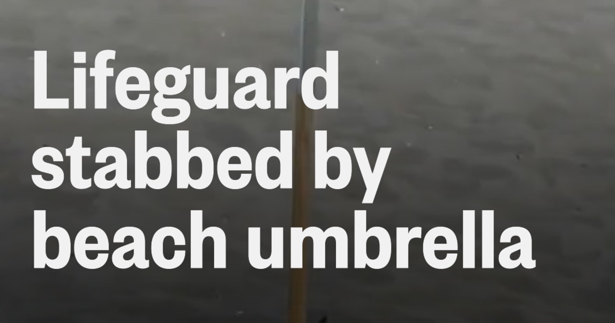 New Jersey lifeguard stabbed by beach umbrella