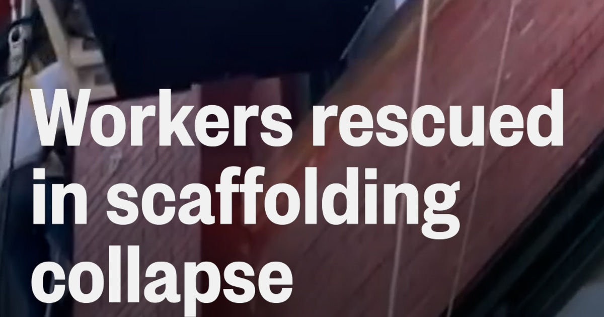 Workers rescued after scaffolding collapse