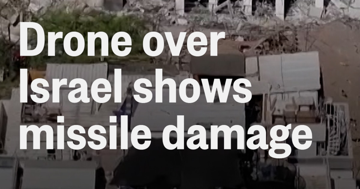Drone video shows Iranian missile damage in Israel