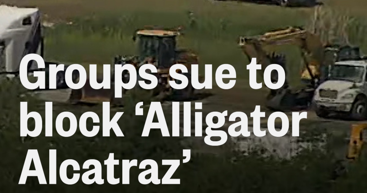 Environmental groups sue to block 'Alligator Alcatraz'