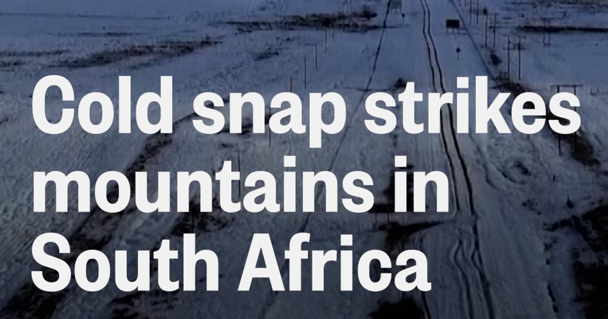 Drone footage shows rare snow in South Africa