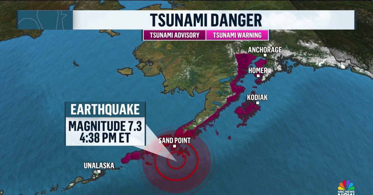 Tsunami advisory issued for parts of Alaska after earthquake off coast