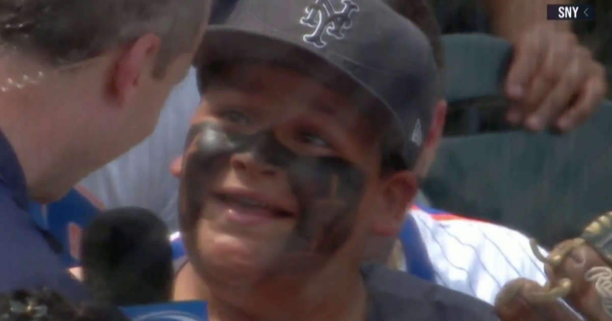 Young Mets fan’s emotional reaction after being given chance to call ...