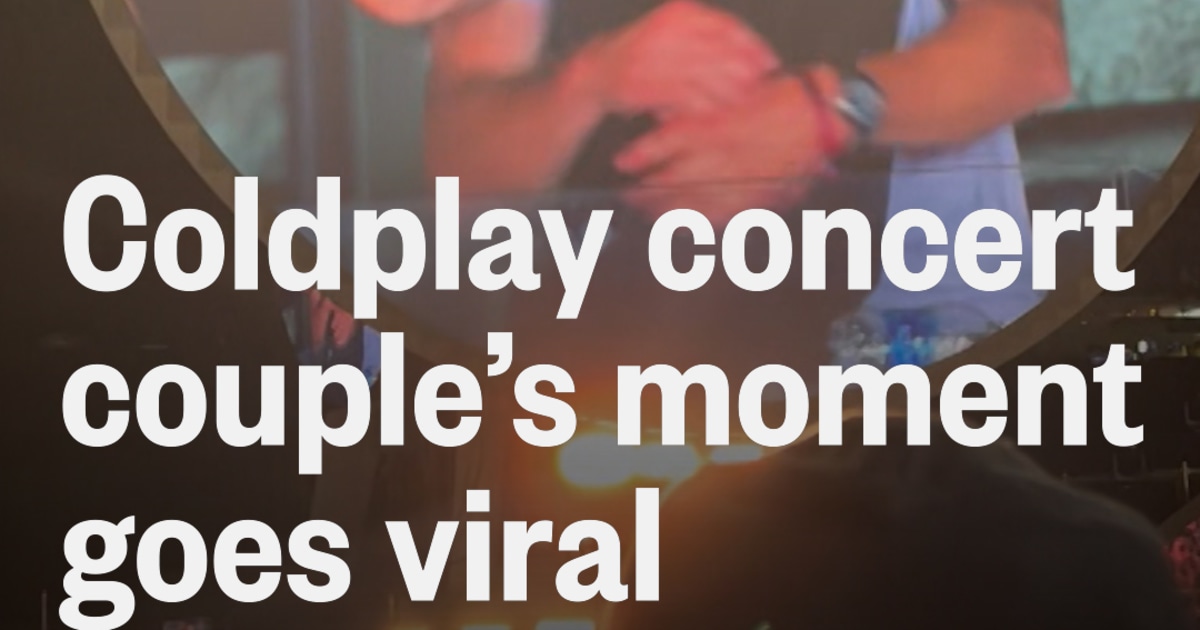 Coldplay concert couple's moment goes viral