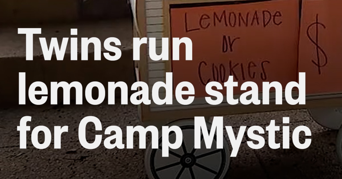 Twins raise money for Camp Mystic with lemonade stand