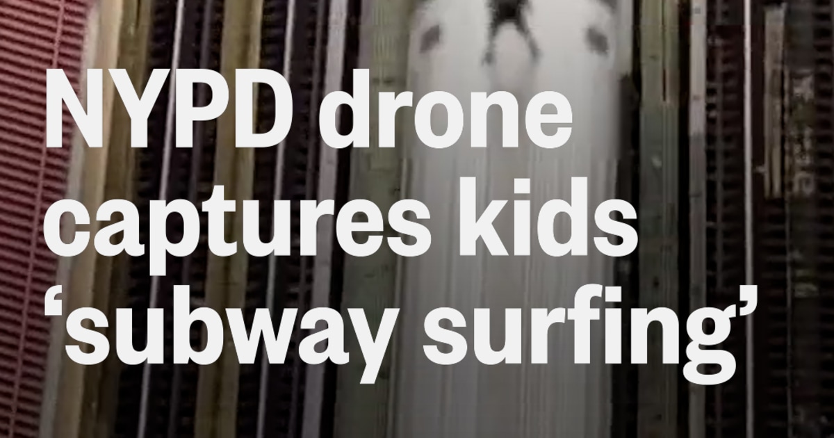 NYPD drone captures kids ‘subway surfing’