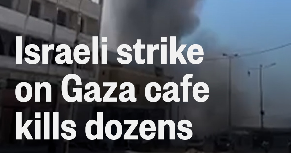 Israeli airstrike on Gaza cafe kills dozens