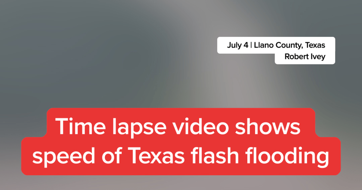 Time lapse video shows speed of Texas flash flooding