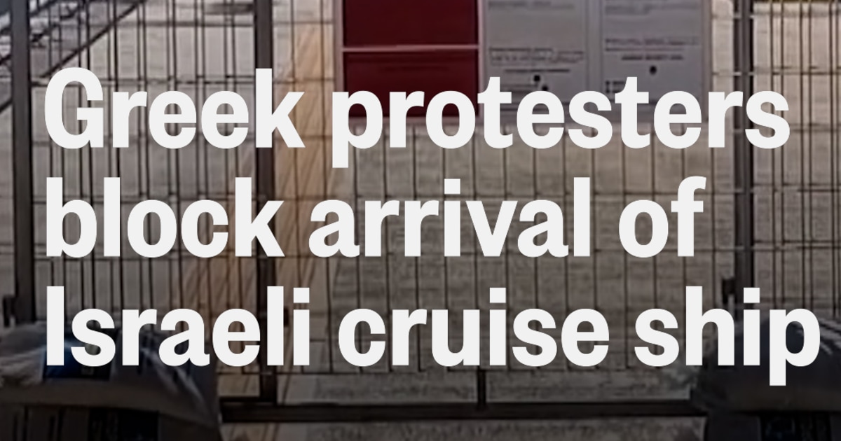 Greek protesters block arrival of Israeli cruise ship