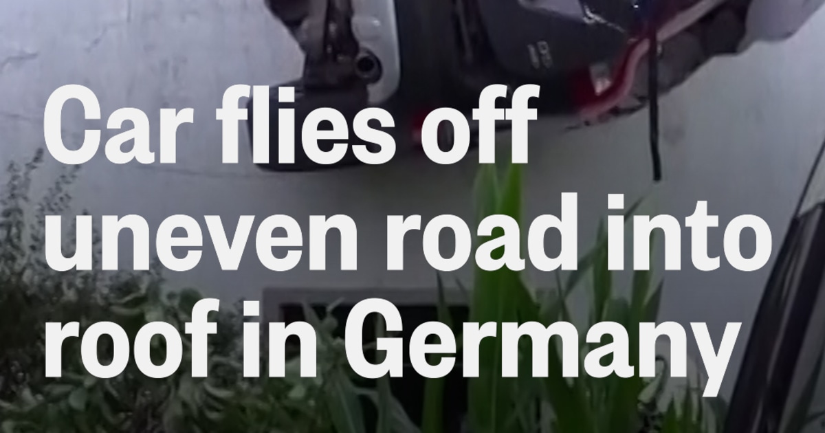 How did this car end up in a roof?