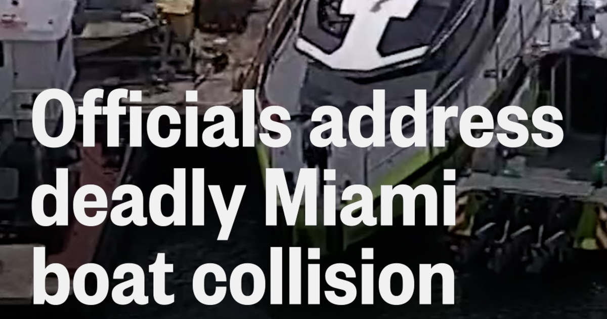 Officials address deadly Miami boat collision
