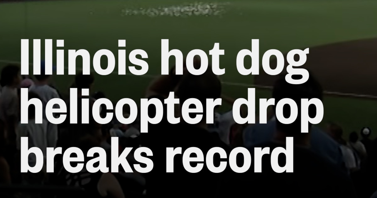 Record broken for hot dog helicopter drop