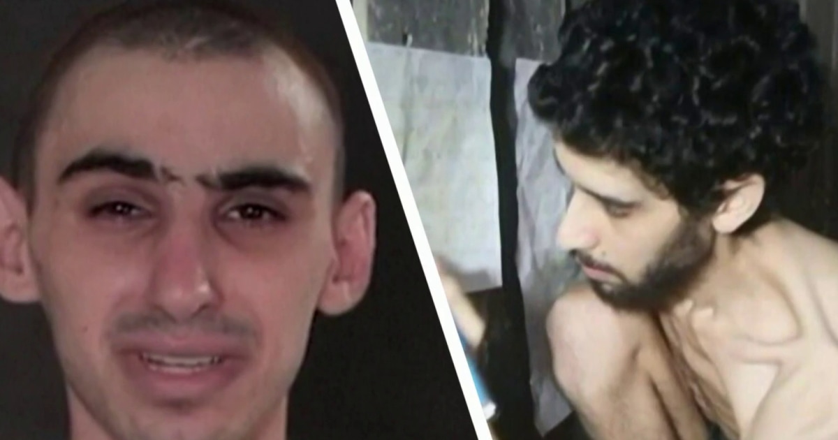 Emaciated Israeli hostages seen in released propaganda videos
