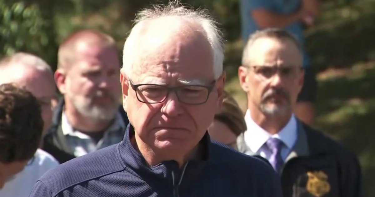 Minnesota Gov. Tim Walz reacts to fatal church shooting