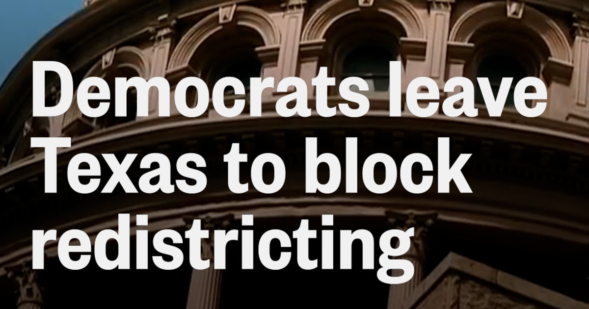 Texas Democrats leave state to block redistricting