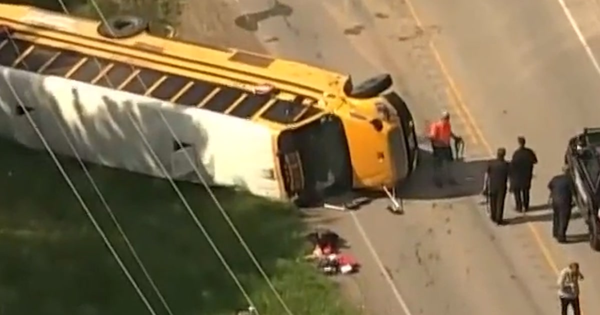Ten people injured in Texas school bus rollover