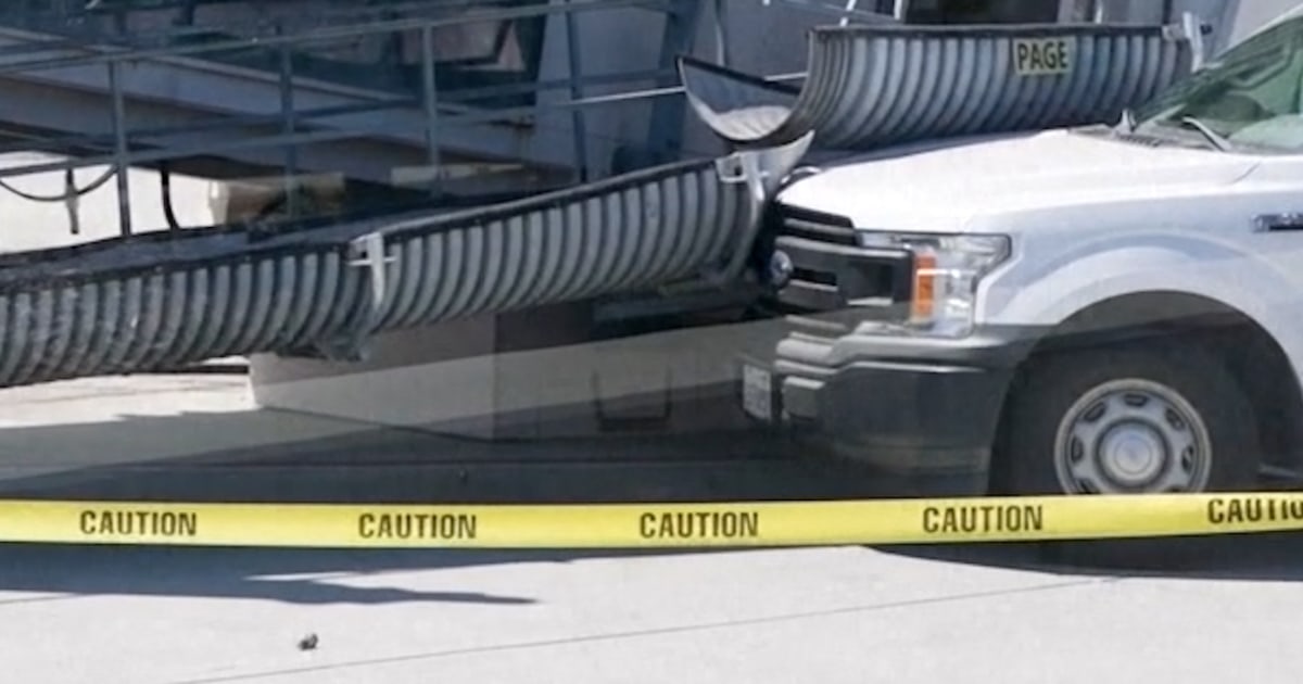 Jet bridge collapses at Santa Barbara Airport