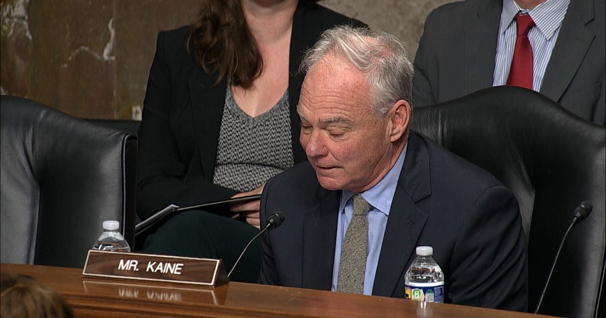 Sen. Kaine expresses concern about recent acts of political violence