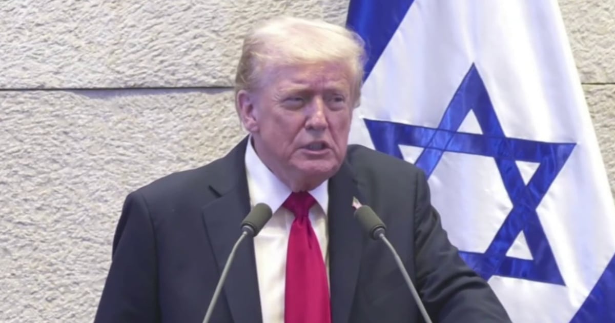 'Never forget and never again': Trump speaks before Israeli Knesset