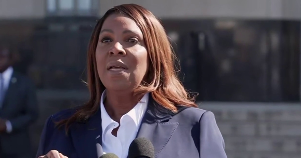 NY AG Letitia James speaks after pleading not guilty to bank fraud charges