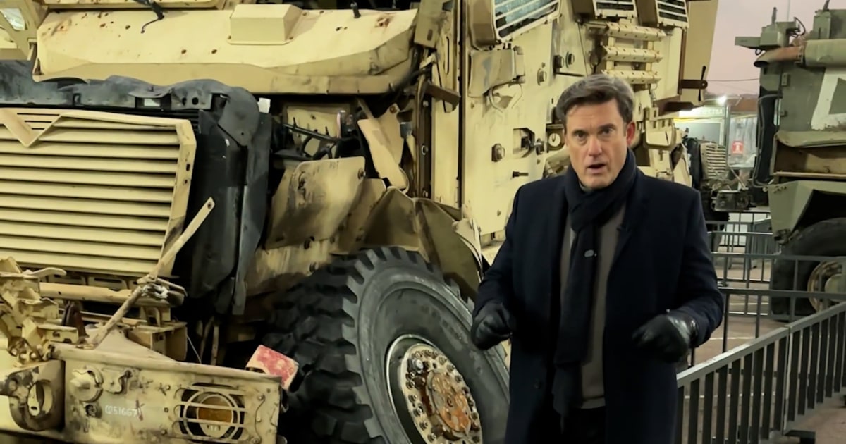 Destroyed U.S. tanks displayed at Russian war museum