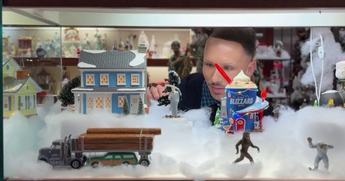 Department store manager goes viral for festive holiday display