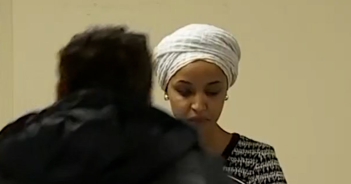 Man sprays Rep. Omar with unknown substance at town hall