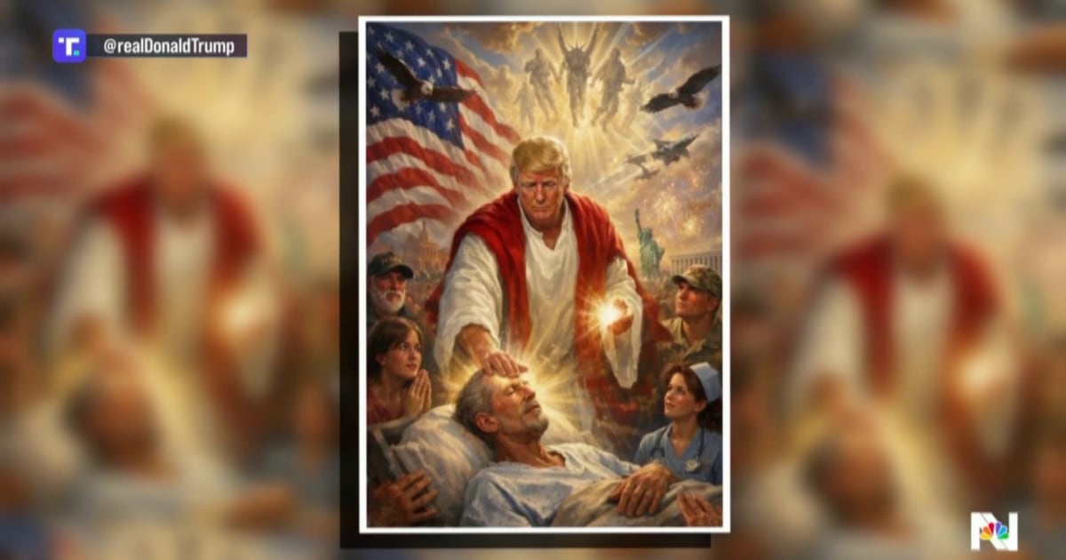 Trump facing backlash for posting AI-generated image depicting him as ...