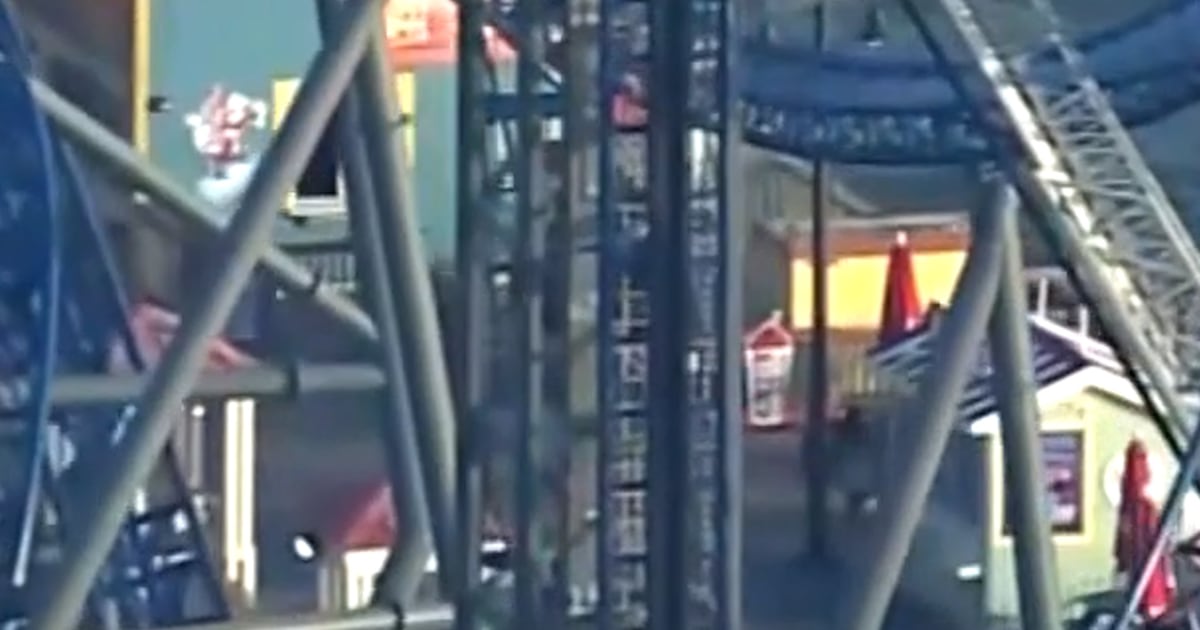 Roller coaster gets stuck, traps riders at highest point