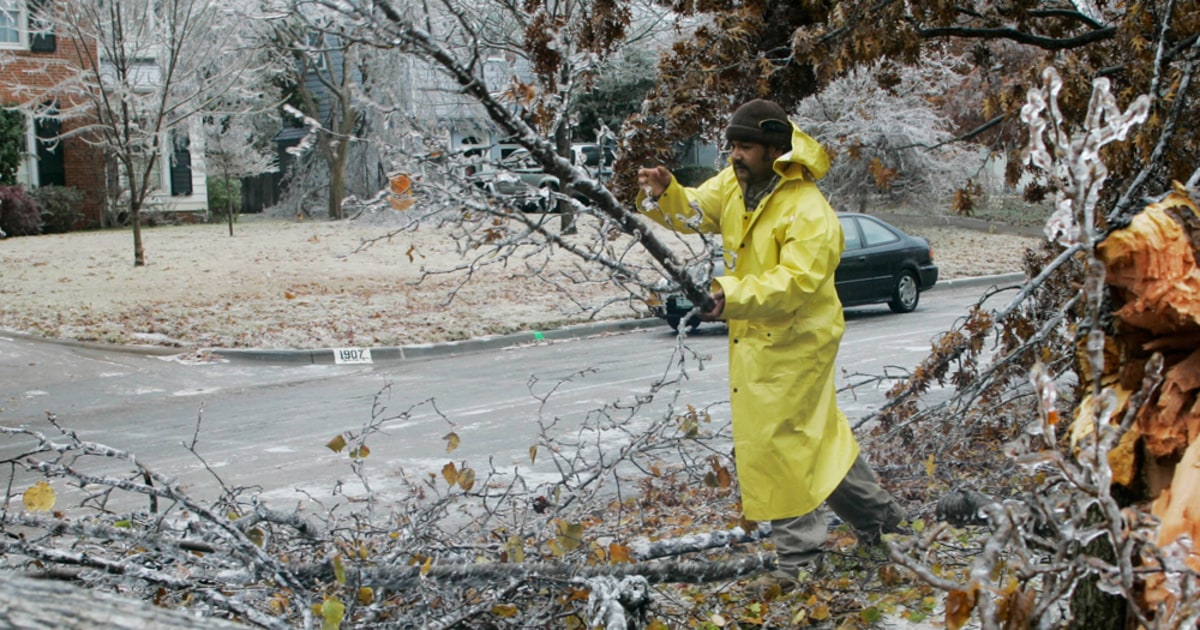 Ice coats nation’s midsection