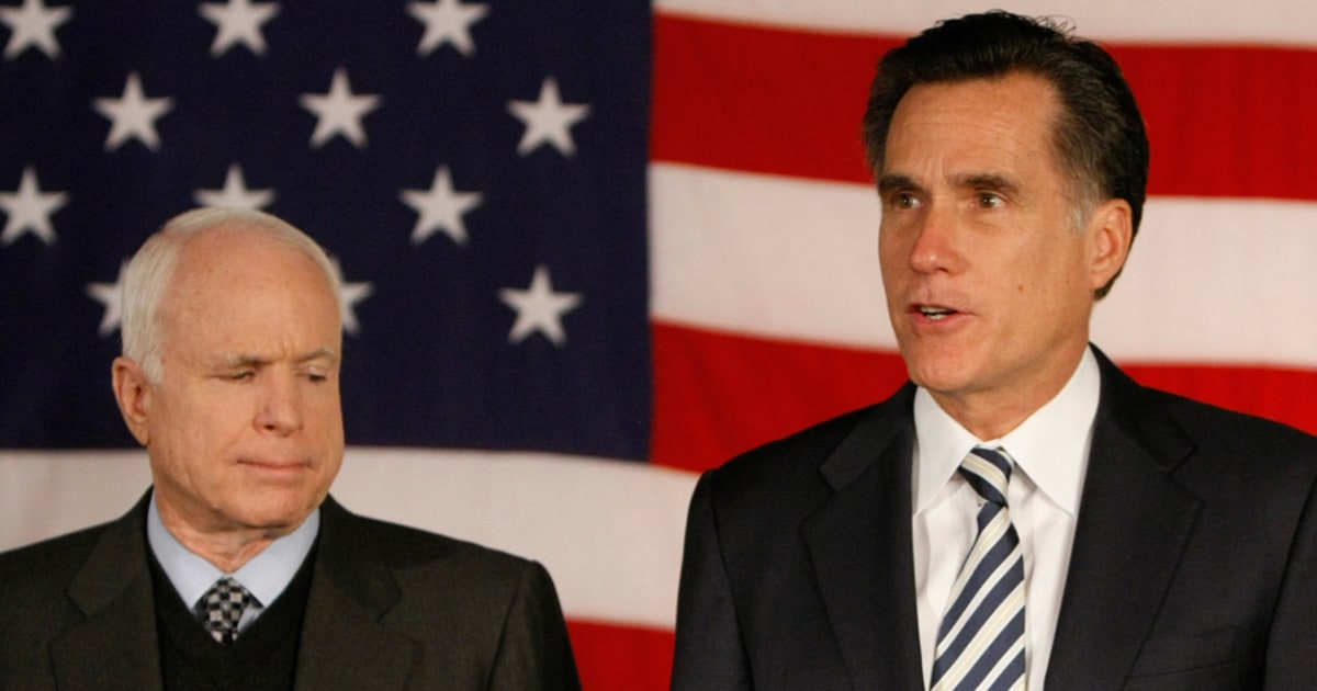 Once rivals, McCain and Romney make up