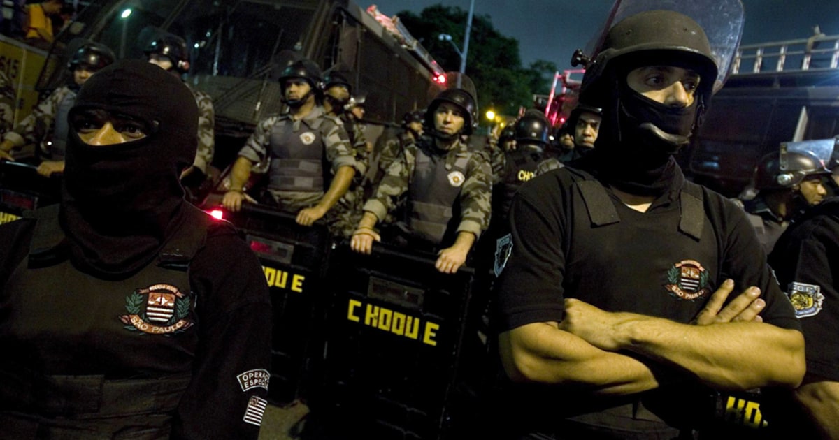 Cops battle cops as Brazil protest turns violent