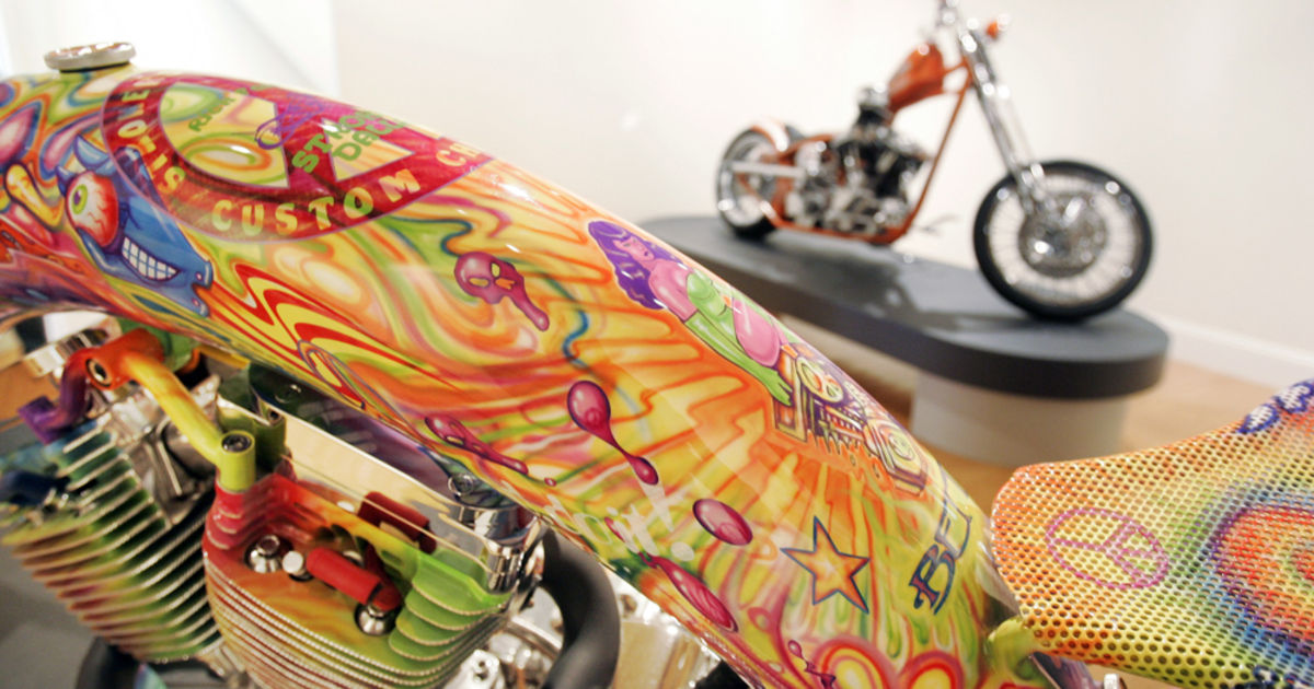 Chopper as art presented at Clinton Library