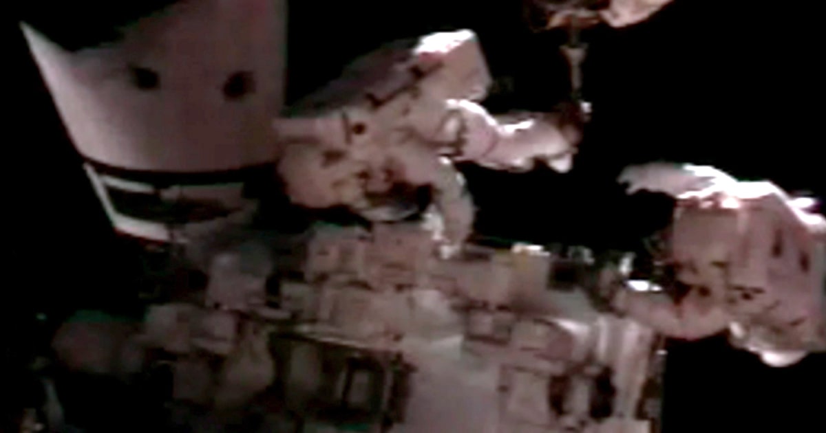 Space station robot flexes its muscles