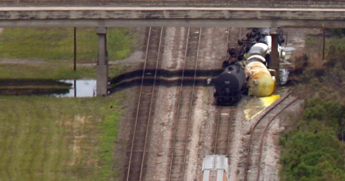 Train derailment, acid leak force evacuation