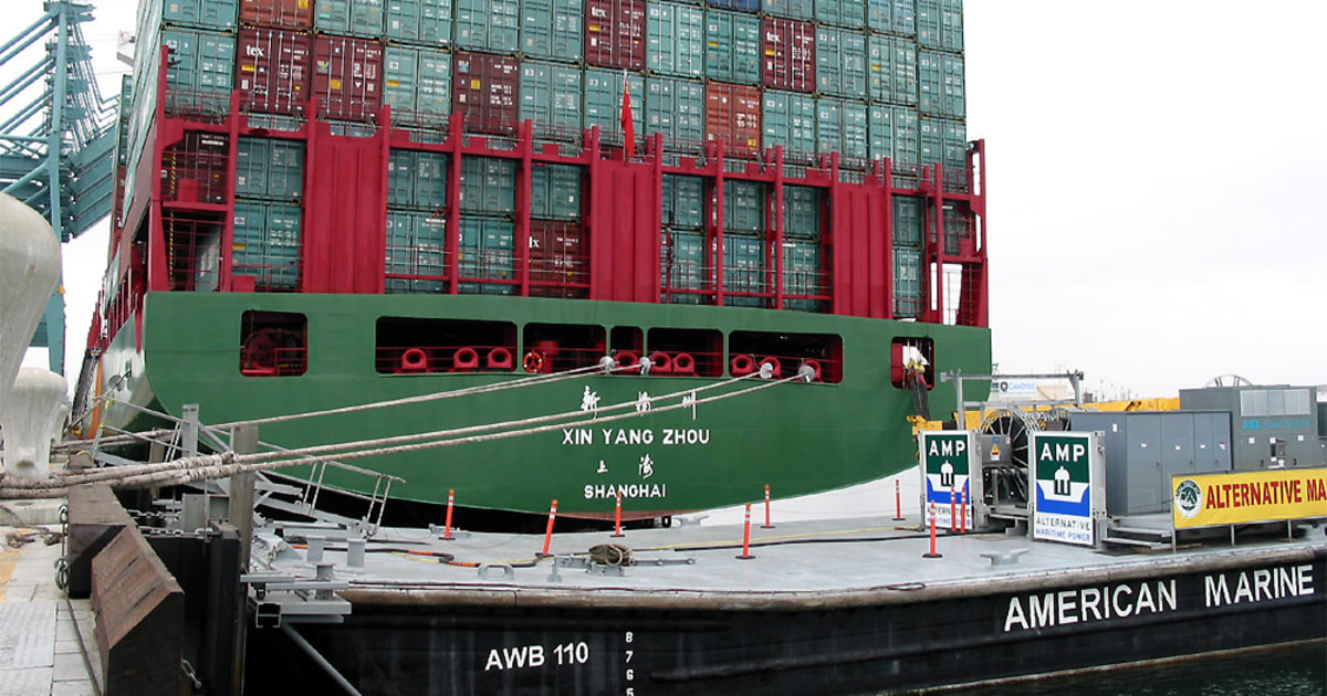 Port plugs in ships to cut diesel pollution